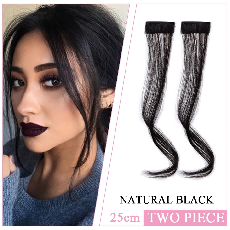 Synthesis Bangs Wig Hair Extensions Curly Clip-on Hair Front Side Long ...