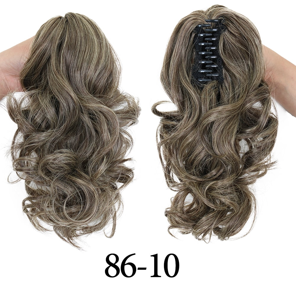 Synthetic 11Inch Short Curly Ponytail Claw Clip in Hair False Wig House ...