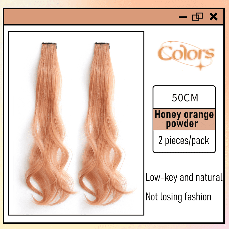 Synthetic 2 pieces/set 50cm/60cm colored curly hair extensions, water ...