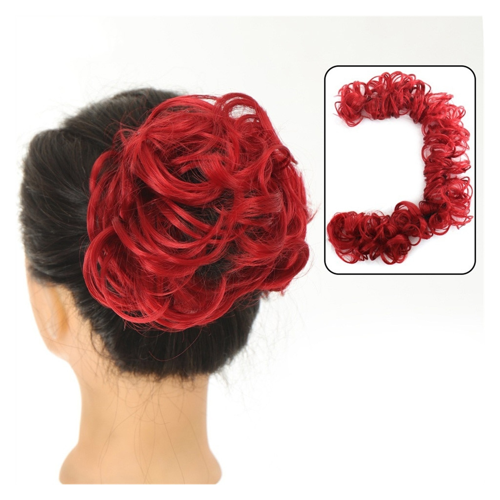 Synthetic Chignon Messy Elastic Band Hair Bun Hair Piece 35.4 inch ...