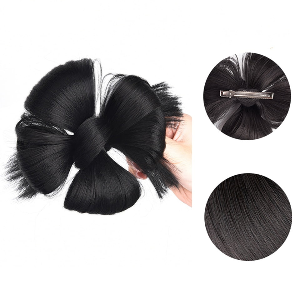 Synthetic Chinese Style Bun Hair Piece with Duck Billed Clip Hanfu ...