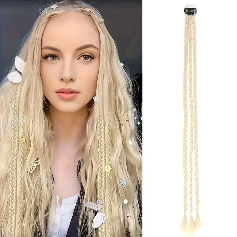 Synthetic Clip-in Braided Hair Extensions for Women - Ponytail Style ...