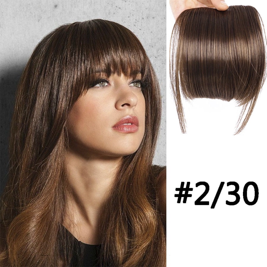 Synthetic Fake Blunt Hair Bangs 2Clips In Hair Extension Neat Front ...