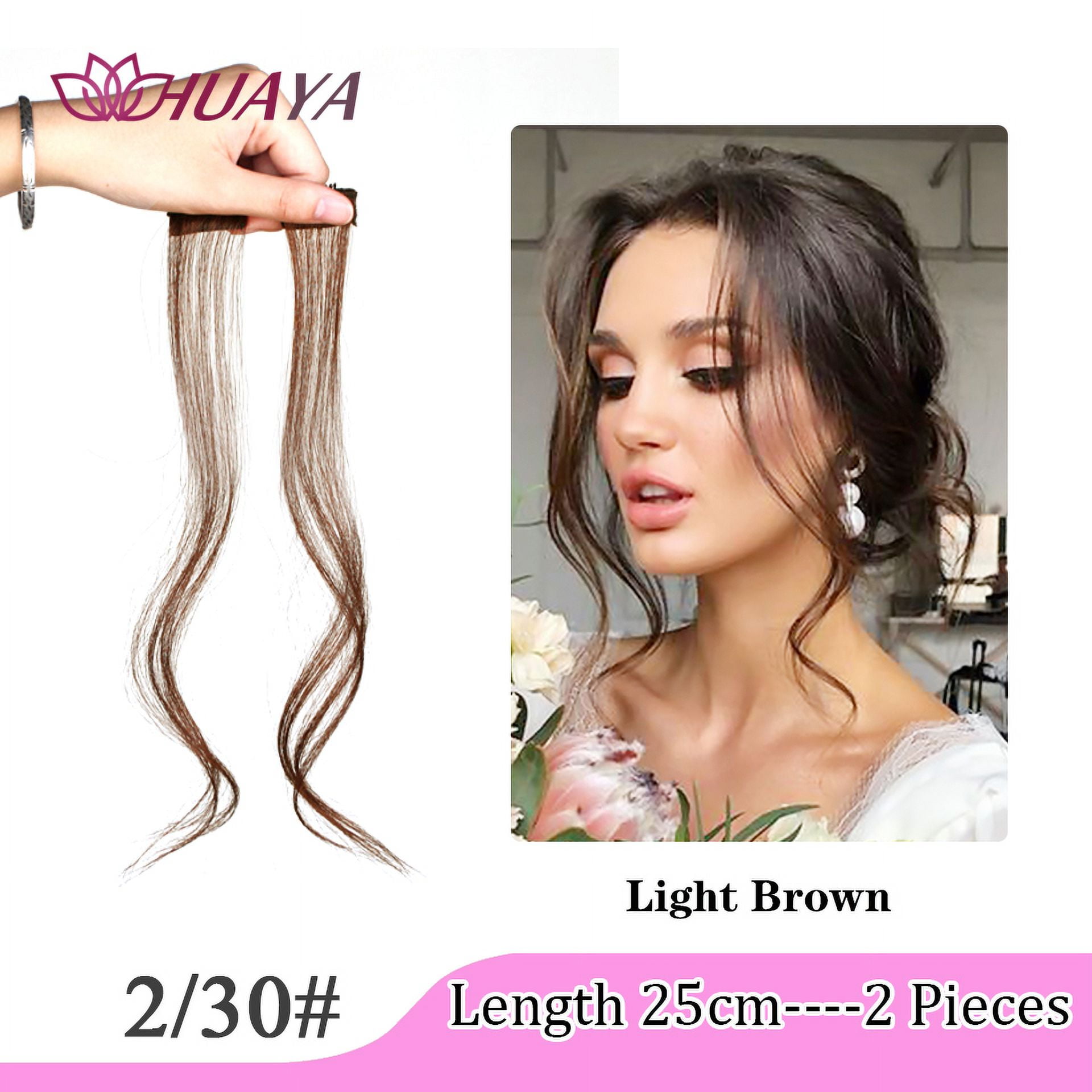 Synthetic False Bangs Hair Extensions Clip In Middle Part French ...