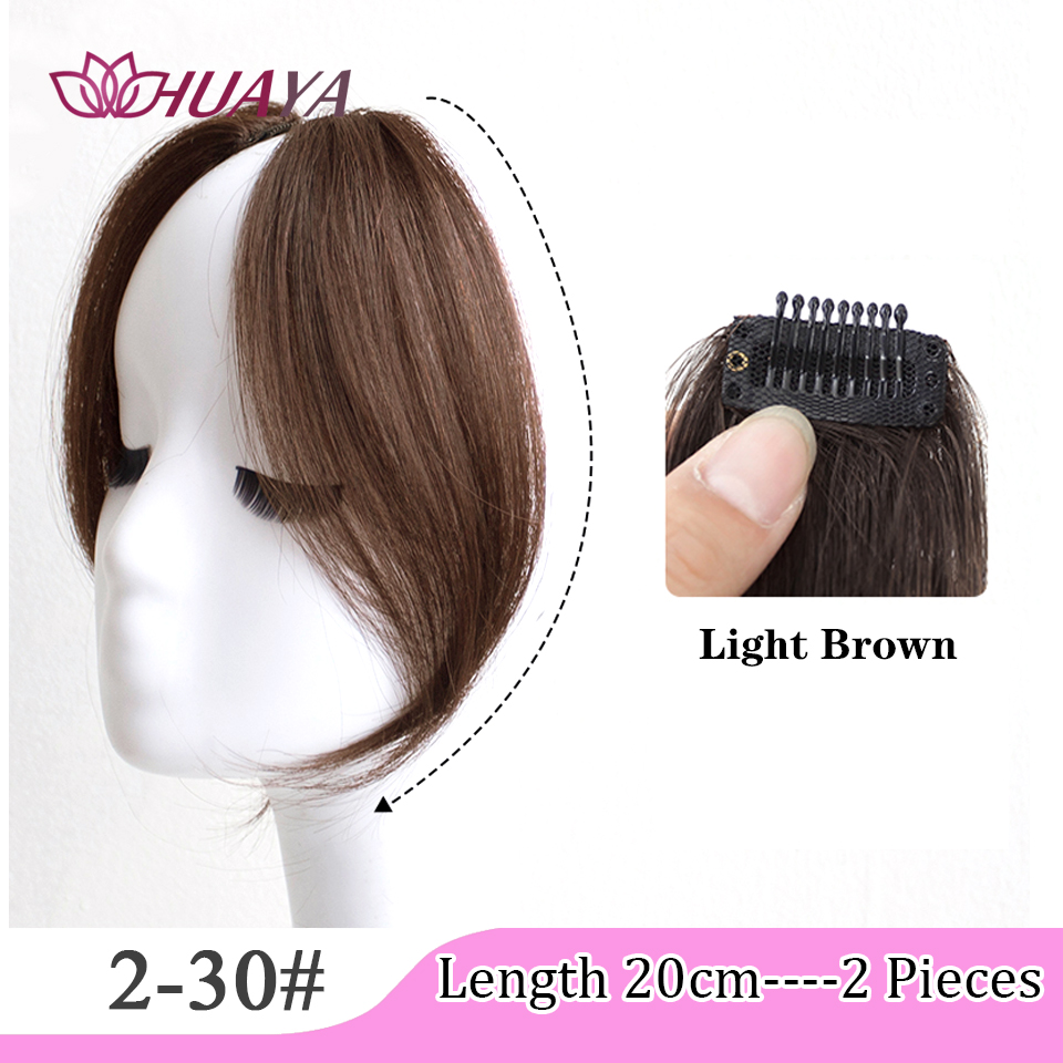 Synthetic False Bangs Hair Extensions Clip In Middle Part French ...