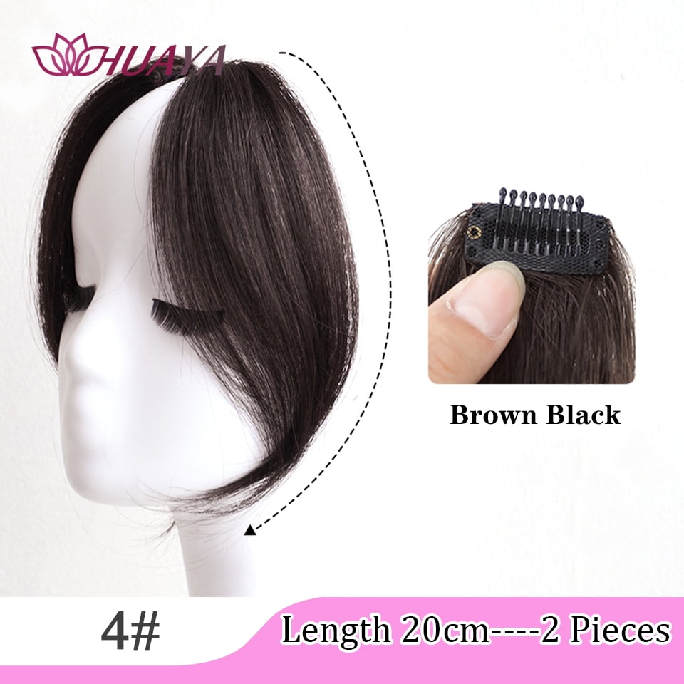 Synthetic False Bangs Hair Extensions Clip In Middle Part French ...