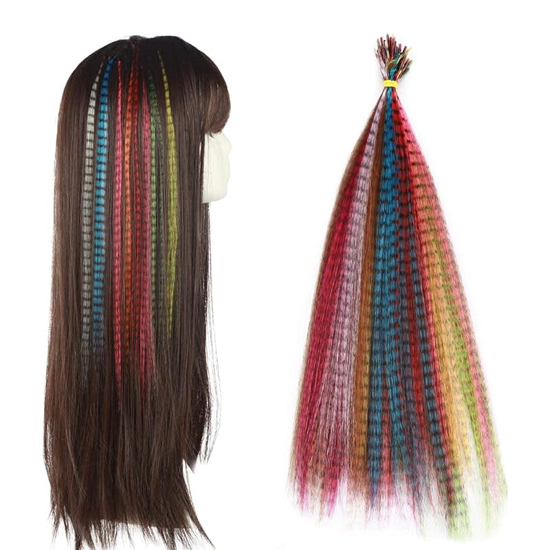 Synthetic Feather Hair Extensions Kit 16 Inch 50 count I-tip Hair ...