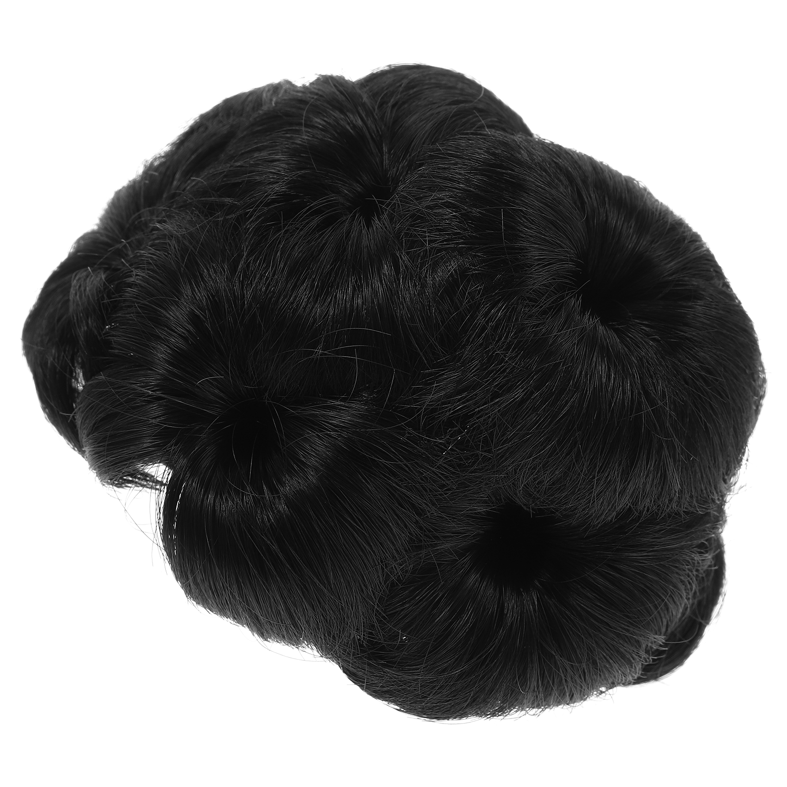 Raindrops Black Hair Bun Wig for Styling with High Temperature for ...