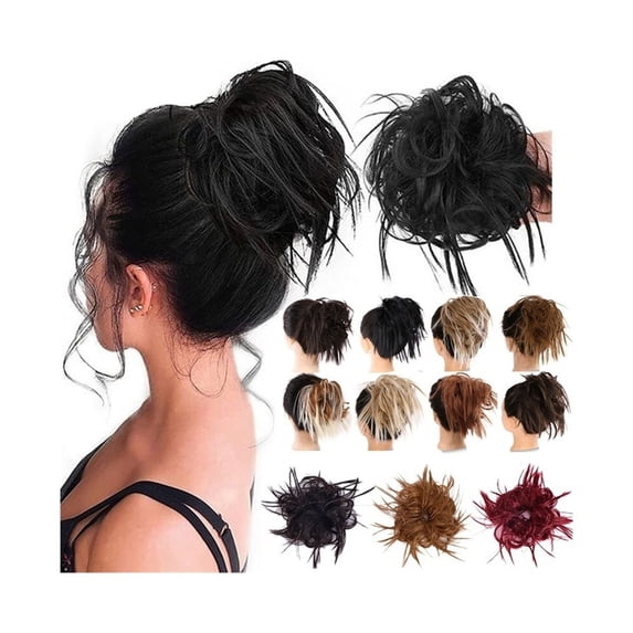 Synthetic Hair Bun Extensions Synthetic Messy Curly Elastic Hair ...
