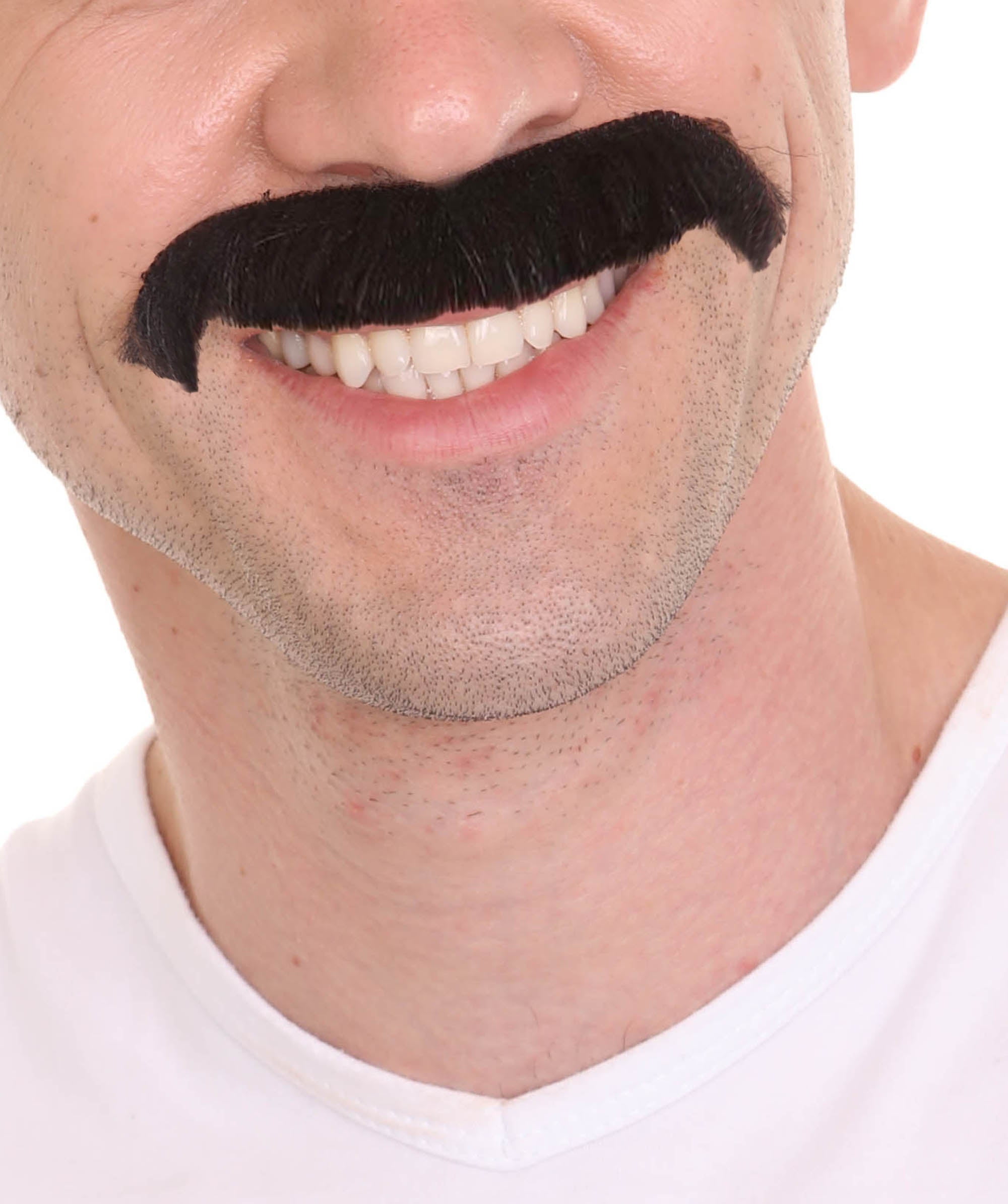 HPO Adult Men's Synthetic Hair Fake Mustache Cosplay & Halloween Facial ...