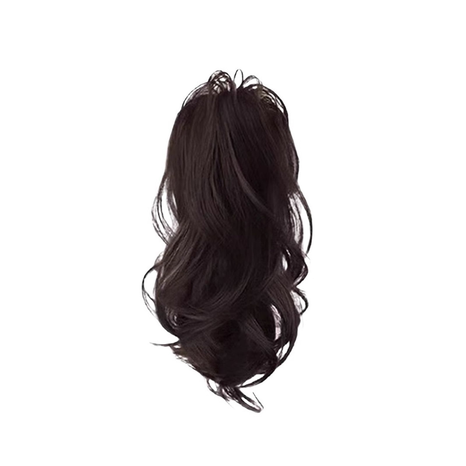 Synthetic Half tied High Ponytail Wig Grip Clip Back of Head Fluffy ...
