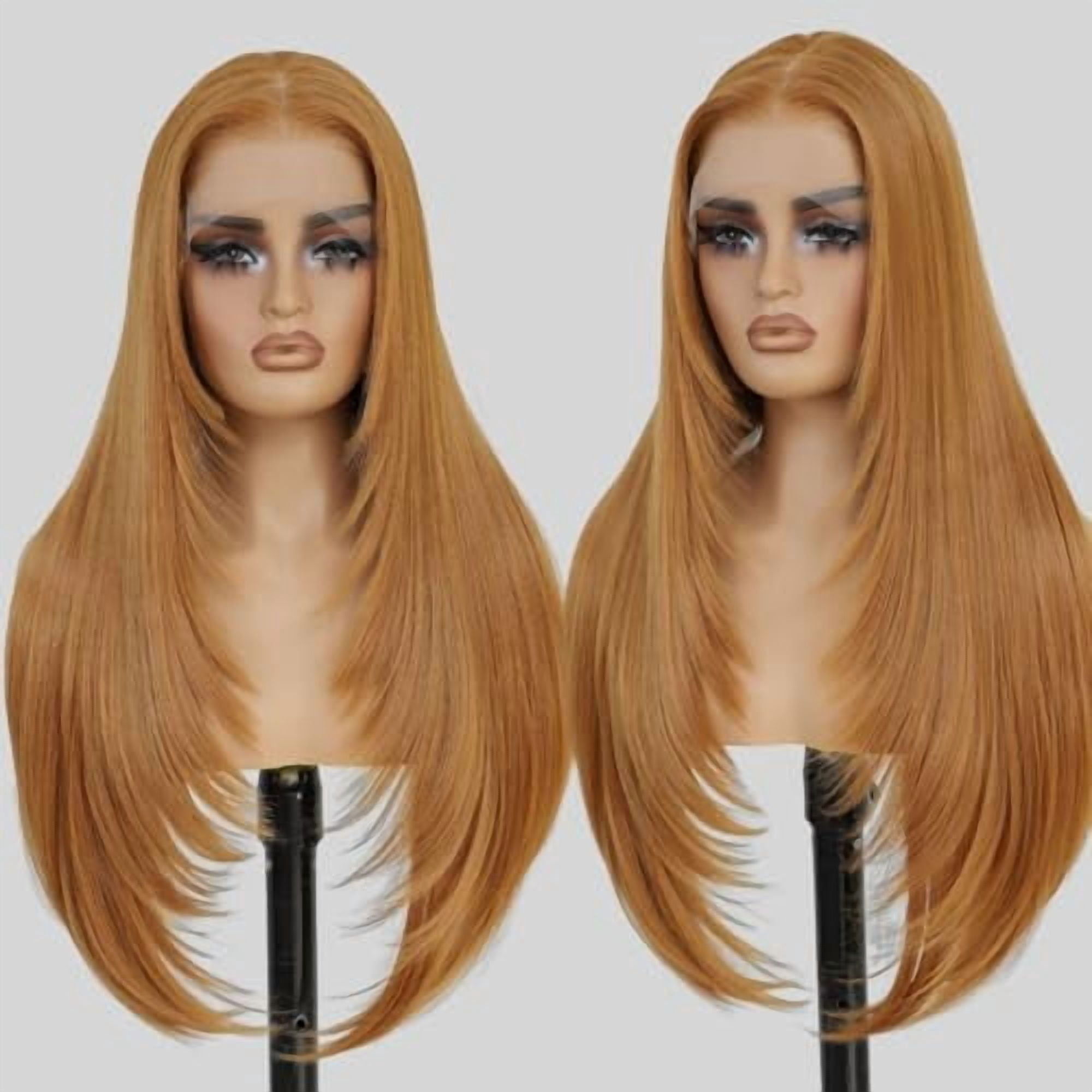Synthetic Lace Front Wigs Pre Plucked 13x4 HD Lace Black Wigs For Women ...