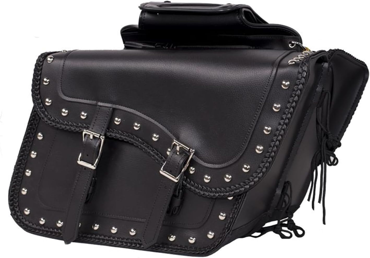 Synthetic Leather Motorcycle Luggage Bag - Waterproof Throw Over ...