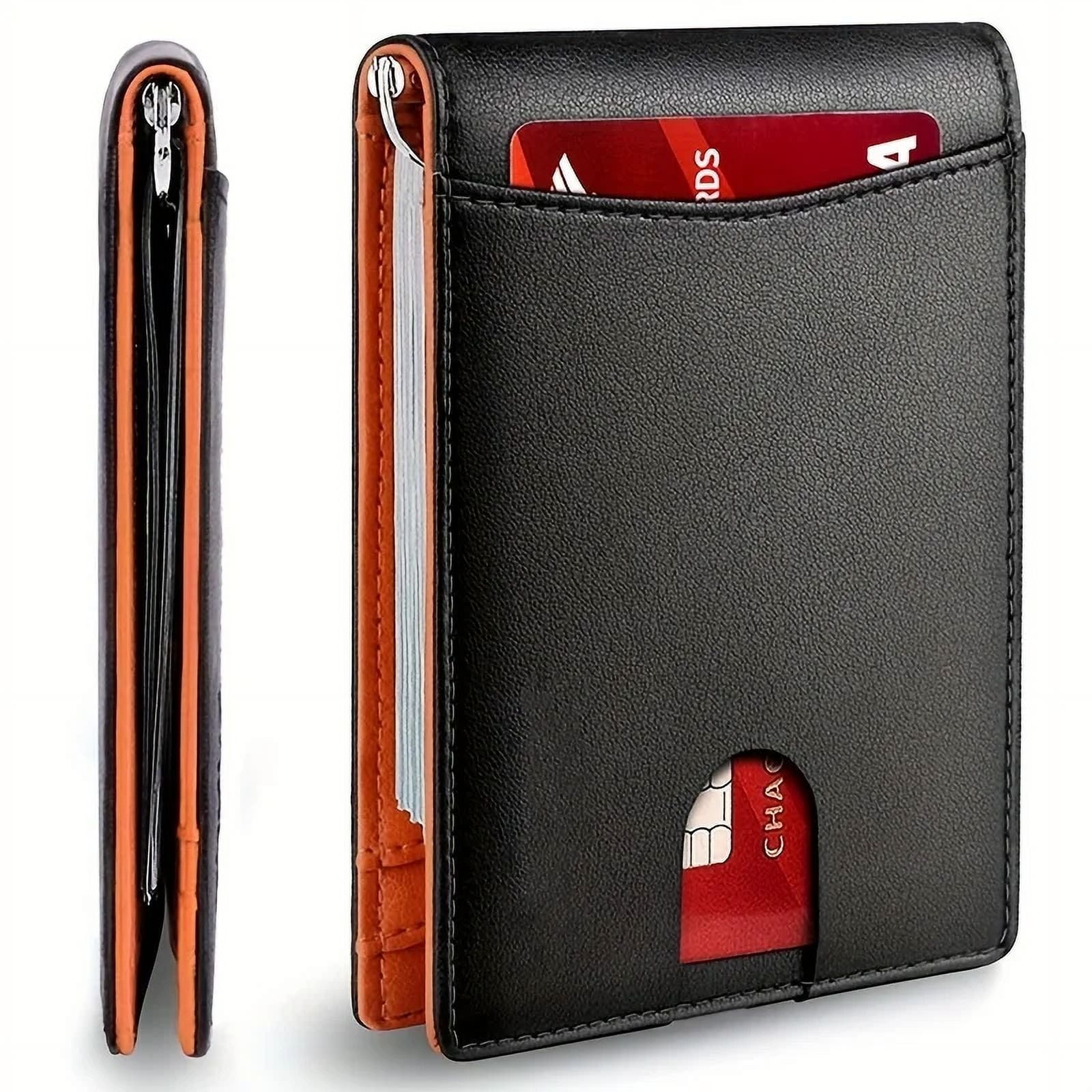 Synthetic Leather Slim Smart Wallet for Men Credit Card Holder Money ...
