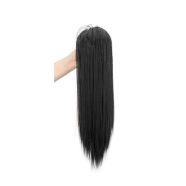 Ponytail Extensions, Black Brown Claw Long Wavy Pony Tail, 30 Inch ...