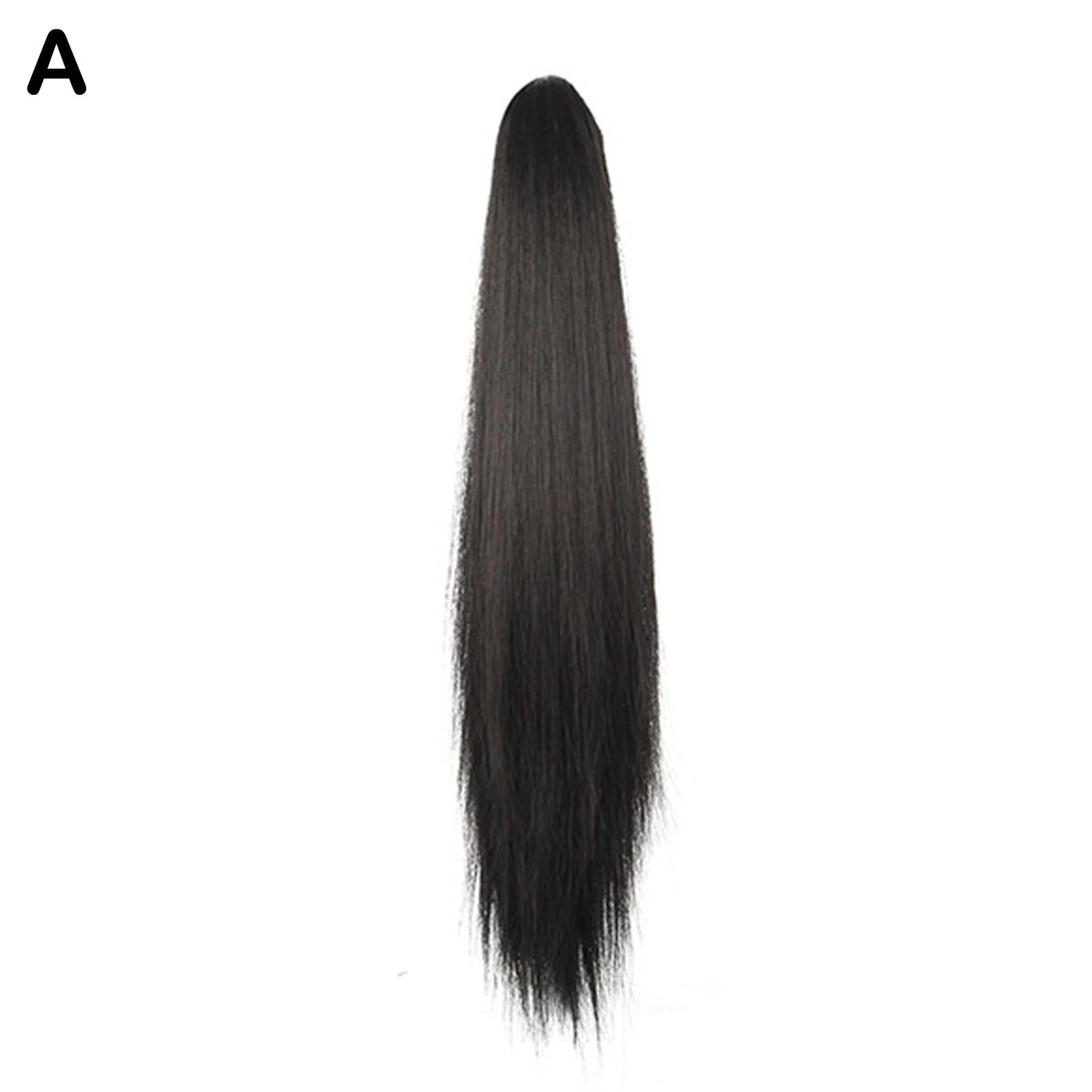 Synthetic Long Straight Claw Ponytail Wigs Clip In e Hairpin Tail Hair ...