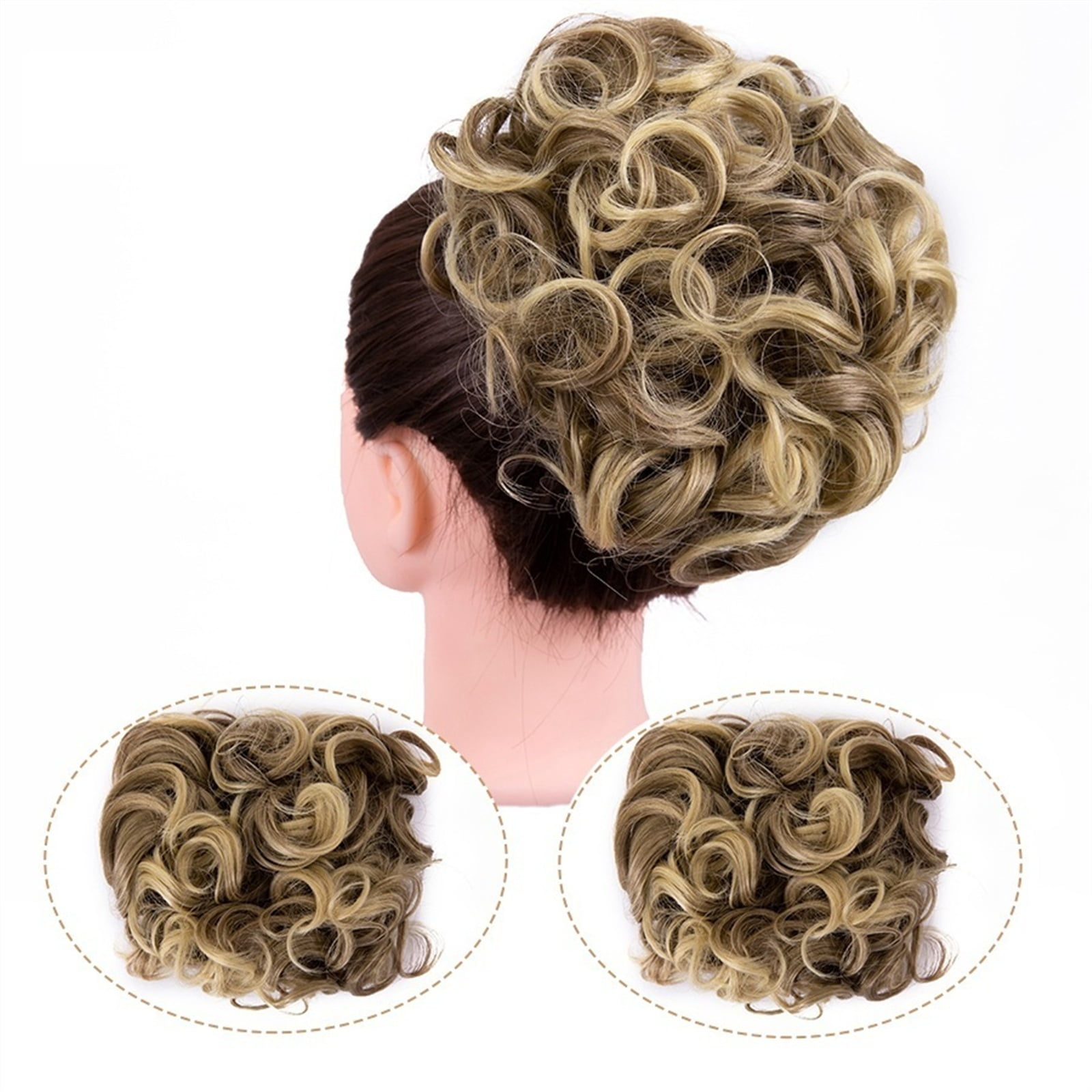 Synthetic Messy Hair Bun Scrunchie Chignon Hairpiece Updo Curly Bun ...