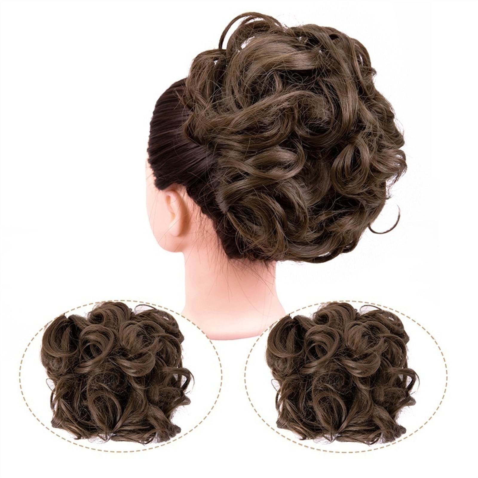 Synthetic Messy Hair Bun Scrunchie Chignon Hairpiece Updo Curly Bun ...