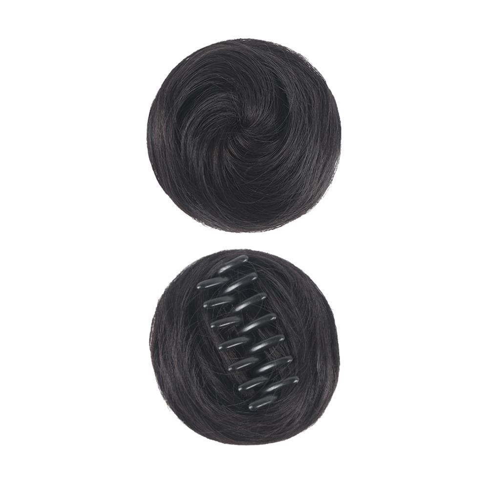 Synthetic Natural Clip on in Messy Hair Bun Extension Chignon Hair Pi ...