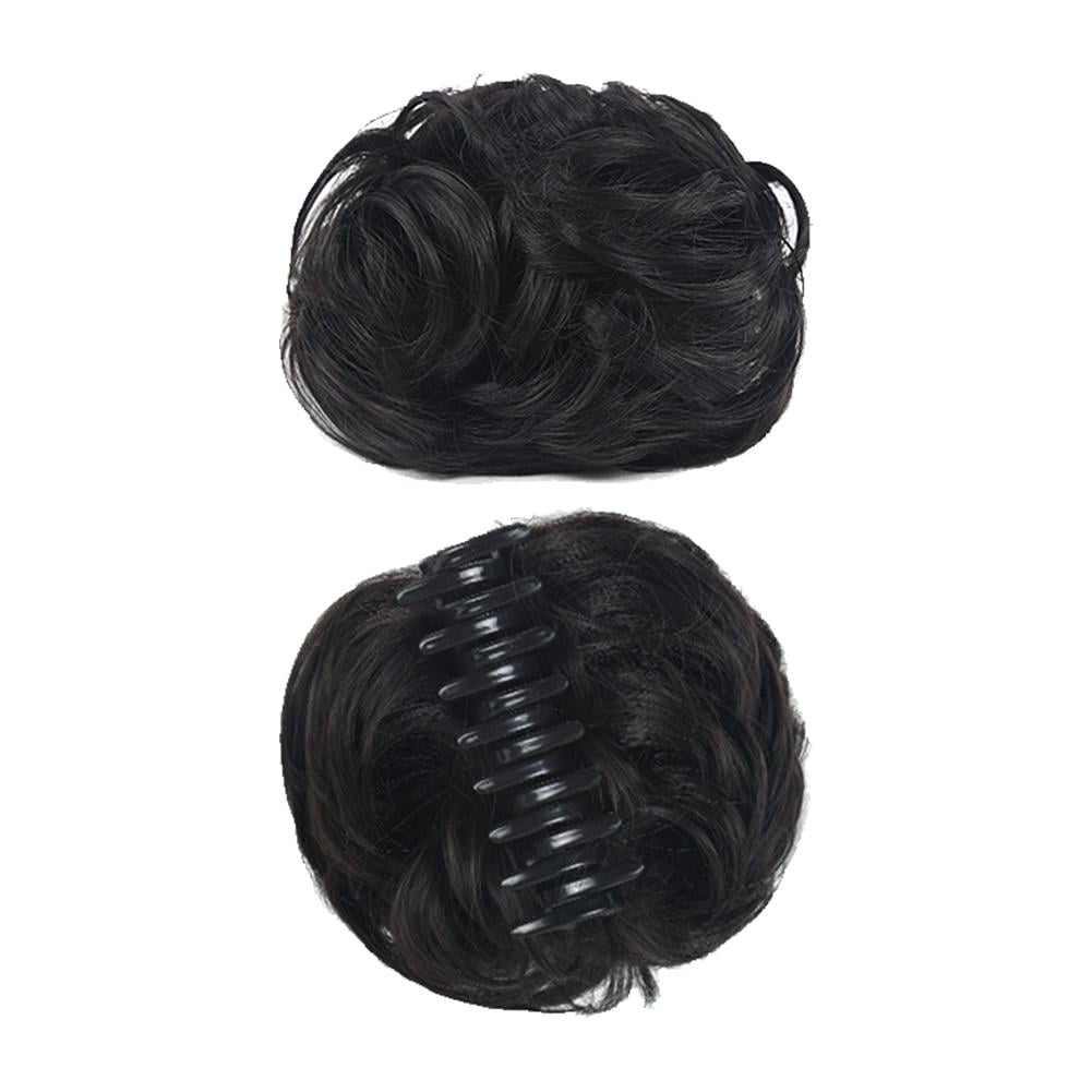 Synthetic Natural Clip on in Messy Hair Bun Extension Chignon Hair ...