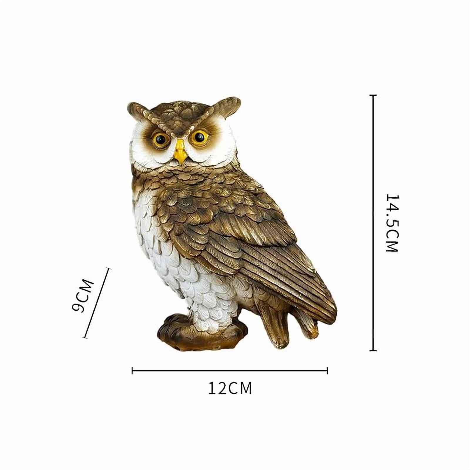 Synthetic Resin Lifelike Owl Ornament, Small & Large Sizes, Ideal for ...