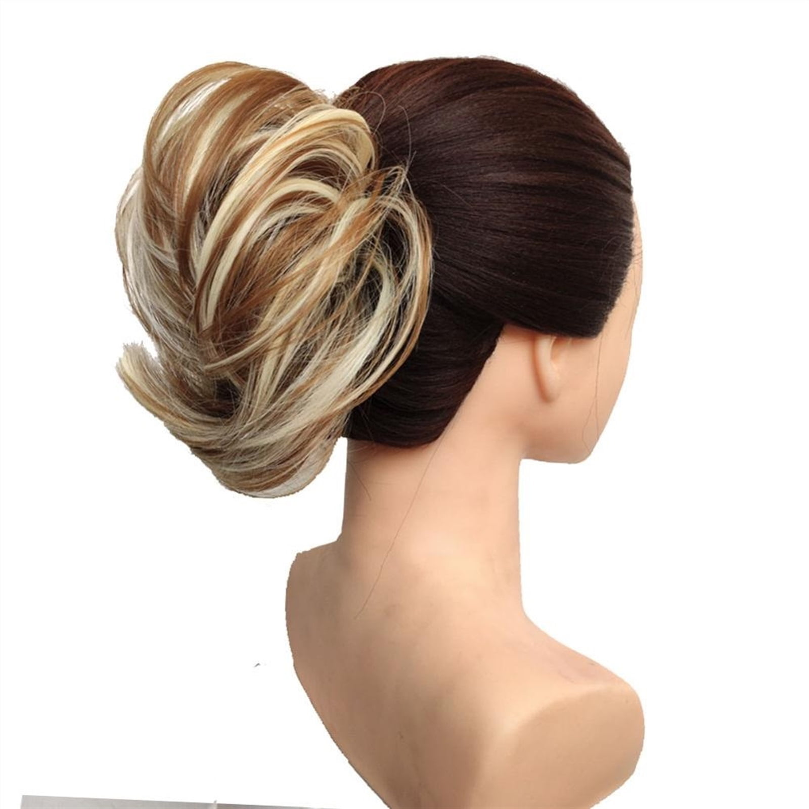 Synthetic Scrunchie Donut Tousled Flexible Hair Bun Straight Chignon ...