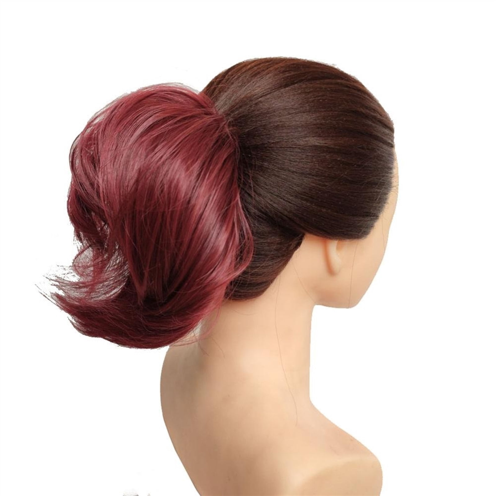 Synthetic Scrunchie Donut Tousled Flexible Hair Bun Straight Chignon ...
