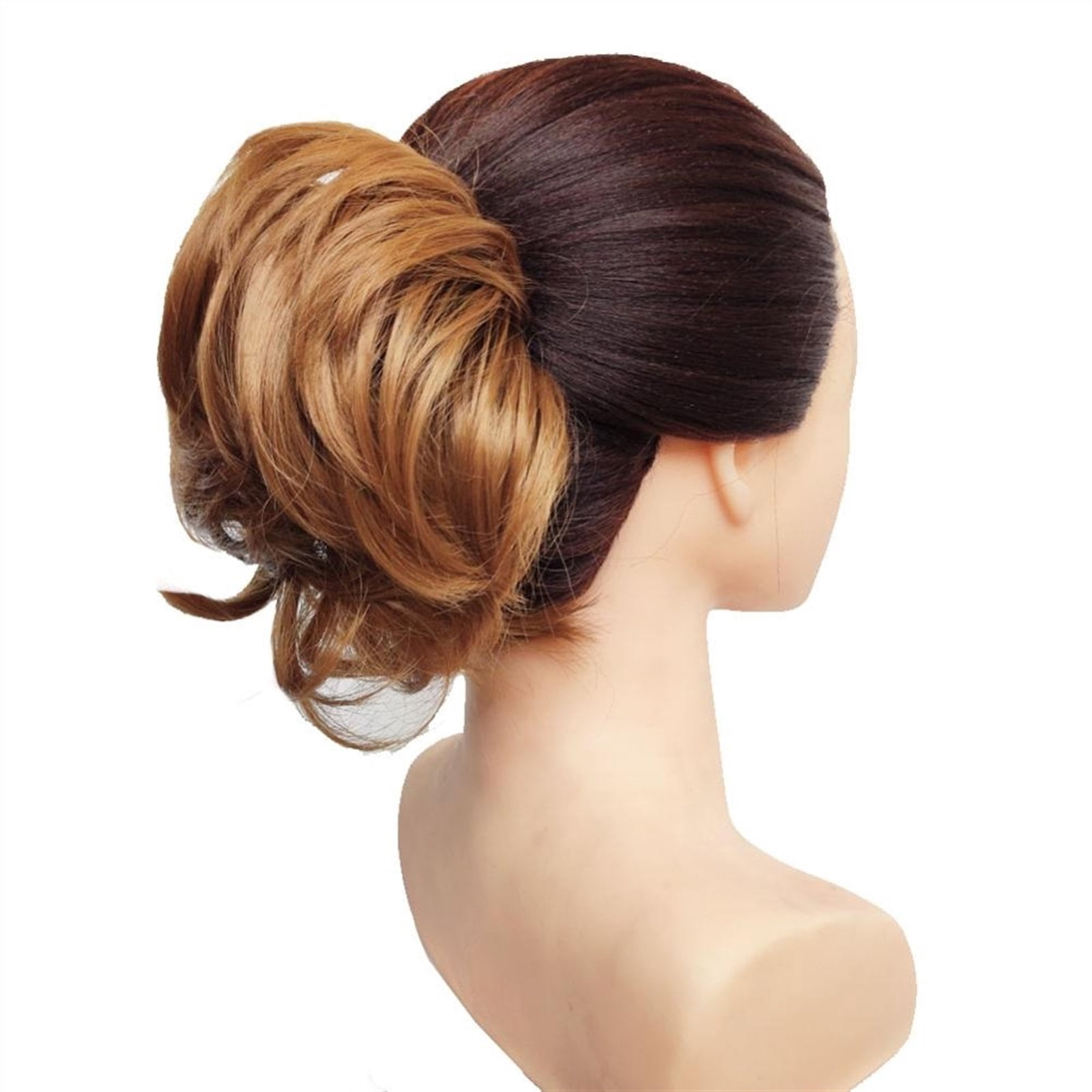 Synthetic Scrunchie Donut Tousled Flexible Hair Bun Straight Chignon ...