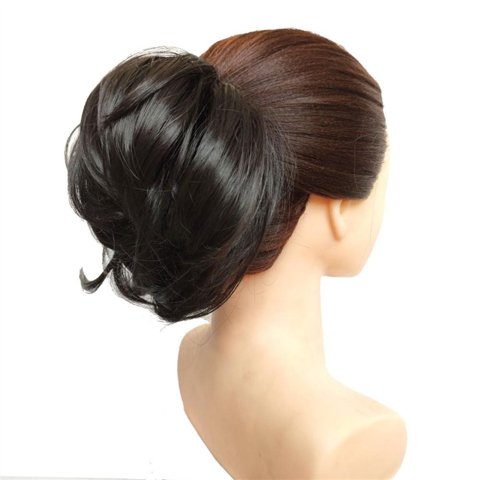 Synthetic Scrunchie Donut Tousled Flexible Hair Bun Straight Chignon ...