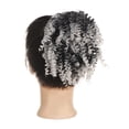 Synthetic Short Afro Bun Hair Pieces Elastic Band Kinky Curly Ponytail ...