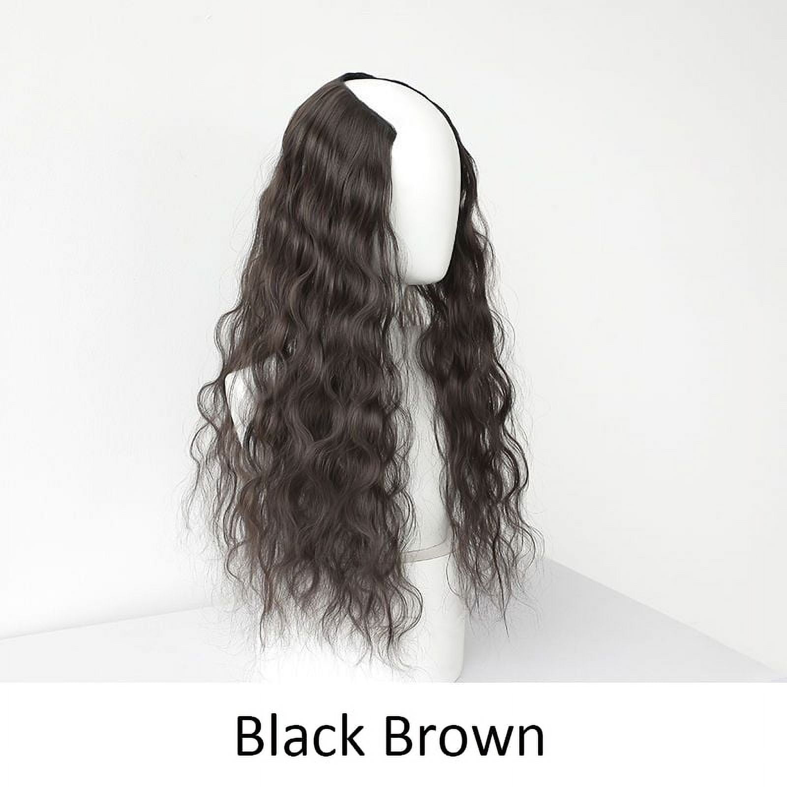 Synthetic U-Shaped corn beard wig piece clip in hair extension water ...