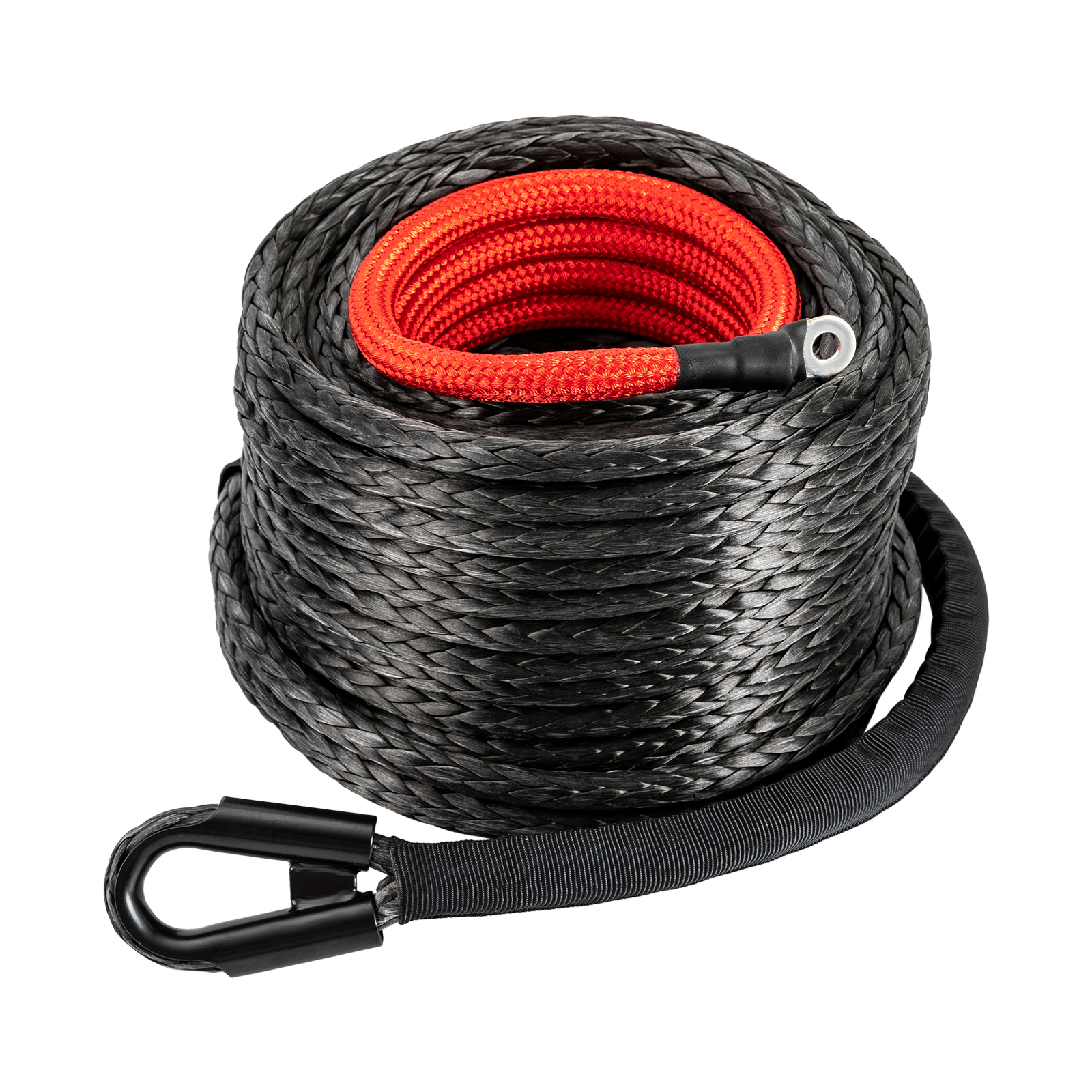 Synthetic Winch Rope Winch Line Recovery Cable 3 8 x100ft 23809lbs SUV ...