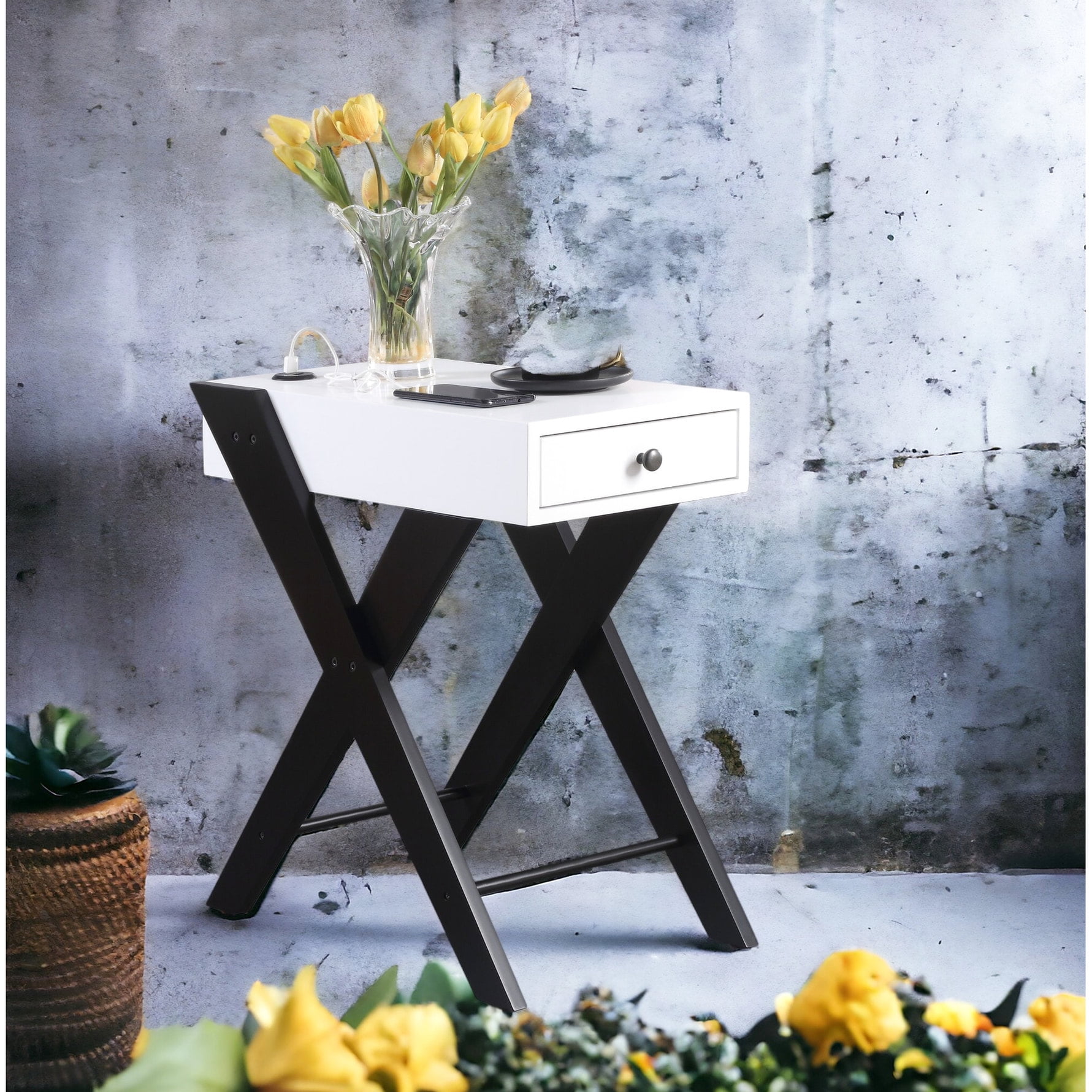 Synthetic Wood Accent Table - Music Room Instrument Storage and Style ...