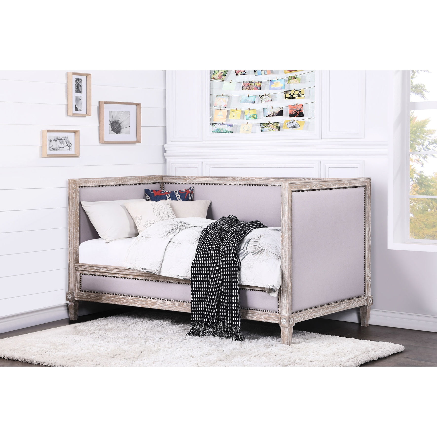 Synthetic Wood Main - Slat System Included - Guest Room Setup - Tapered ...