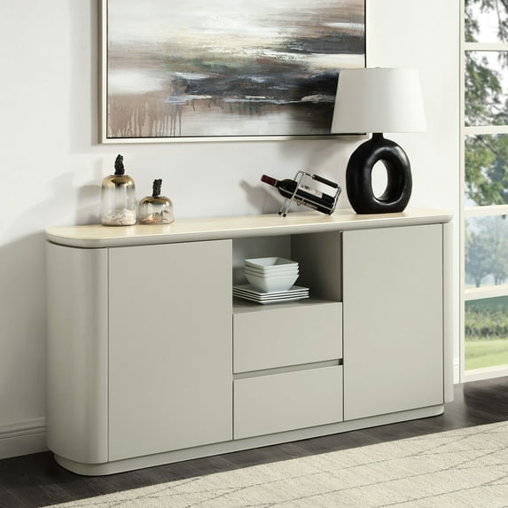 Synthetic Wood and MDF - Drawers with Bottom Glides - Dining Setup ...