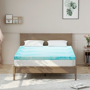 Allswell 4" Memory Foam Mattress Topper Infused with Copper Gel, Queen ...