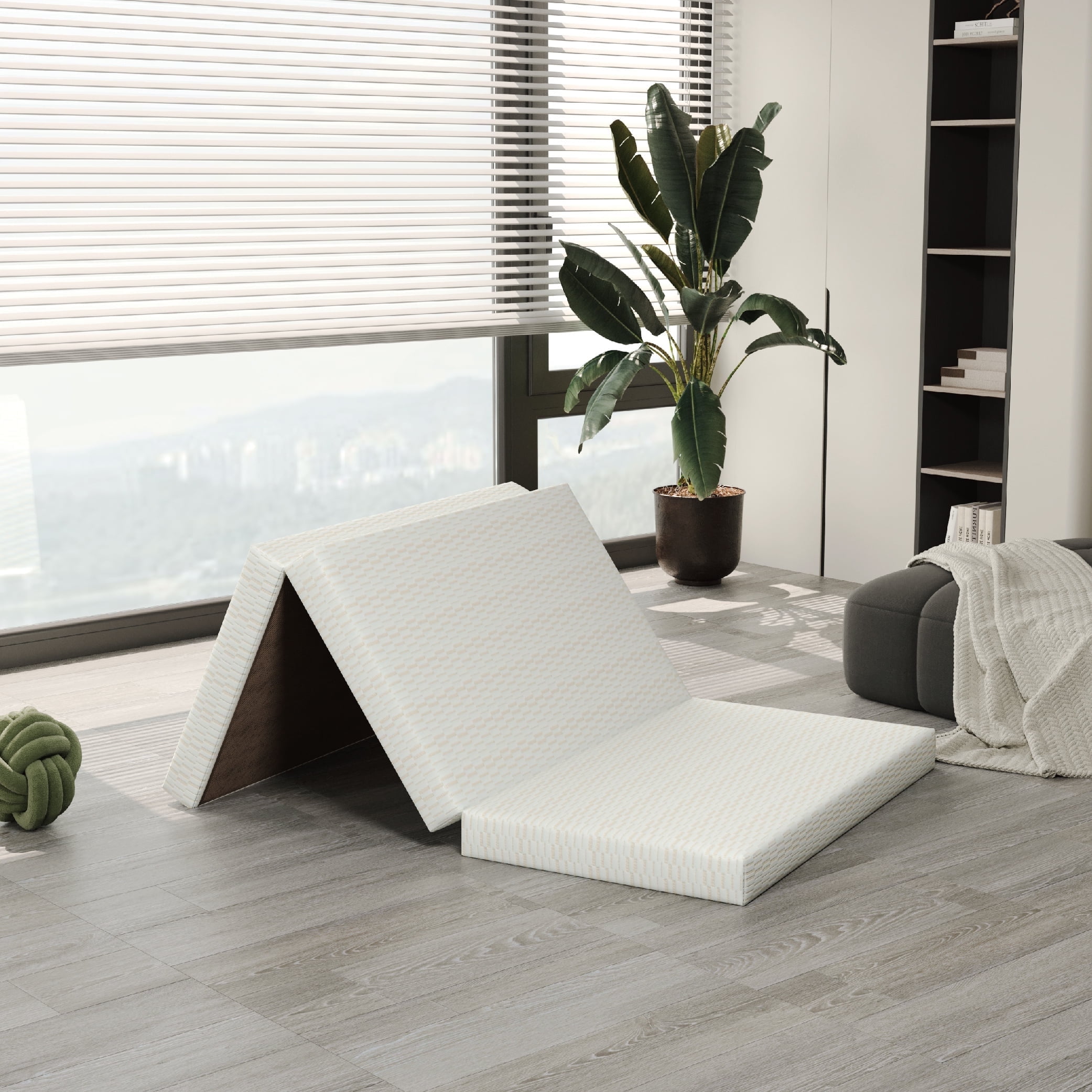 SynthoSpace Twin XL 3 inch Tri-Fold Gel Memory Foam Mattress Topper ...
