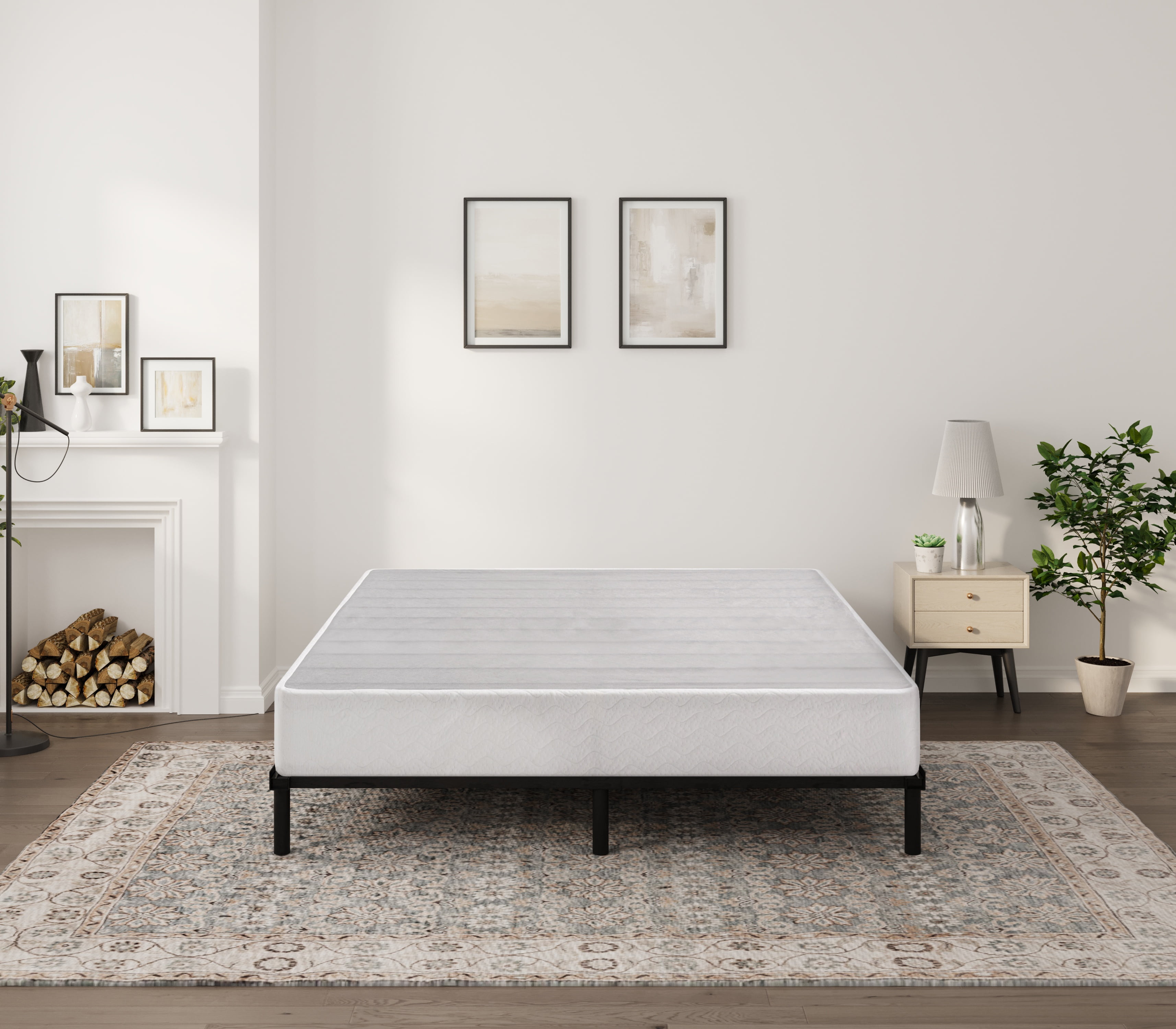 "SynthoSpace Queen Size 7.5"" Box Spring, Metal Mattress Foundation ...