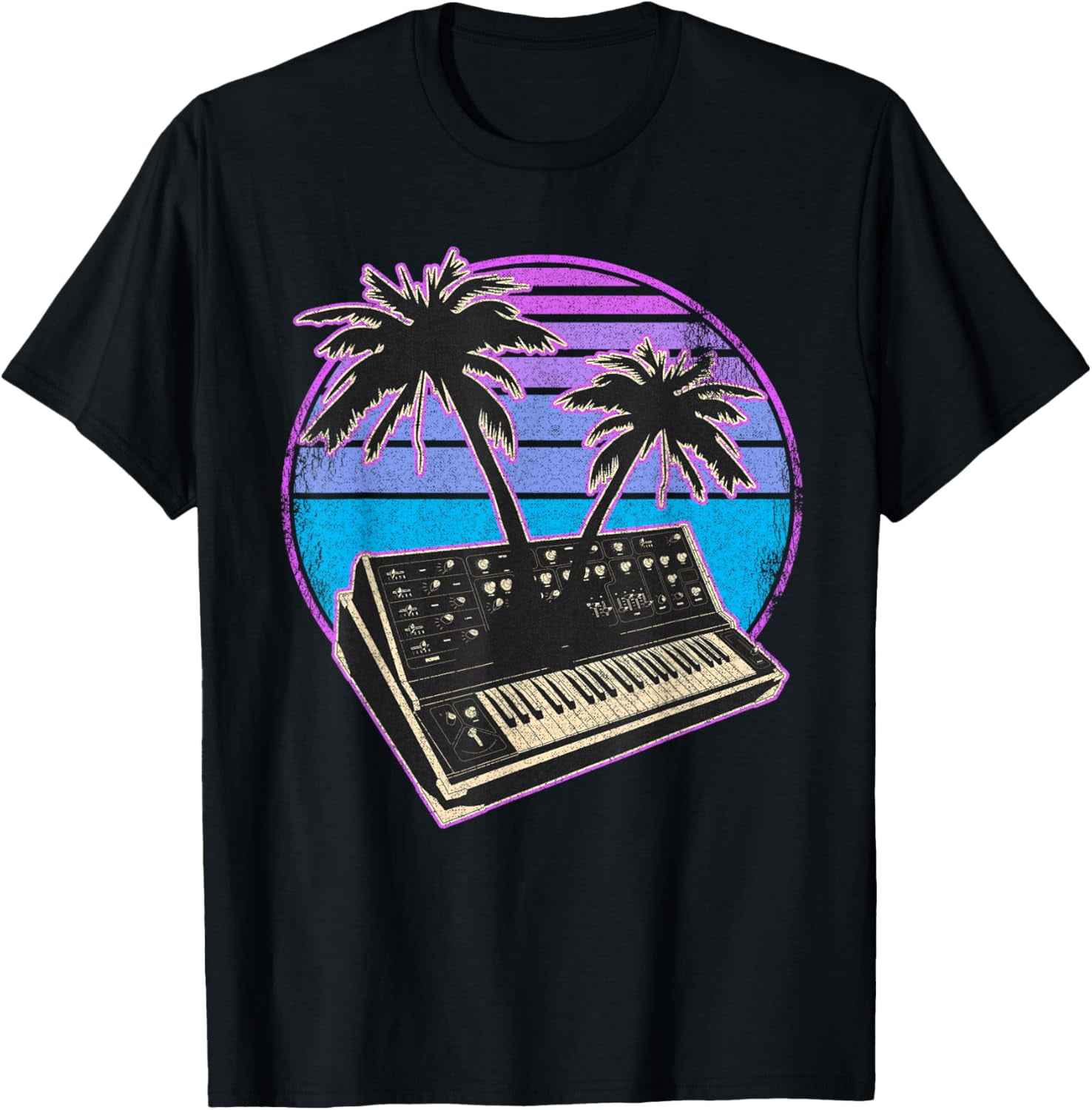 Synthwave Vintage Retrowave Pastel Goth Analog Synthesizer T-Shirt ...