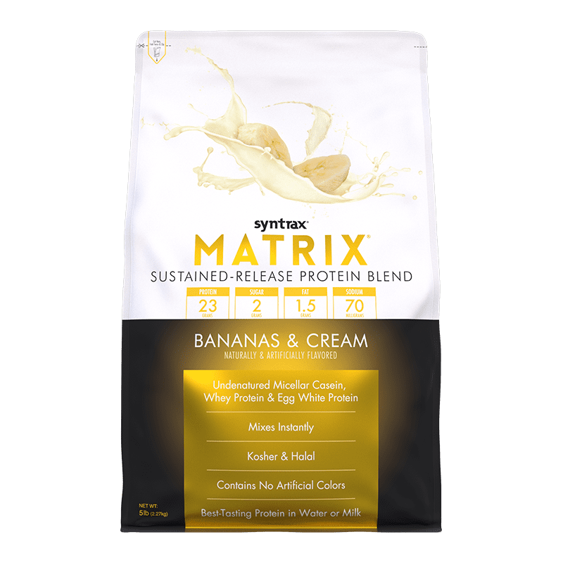 Syntrax Nutrition Matrix Sustained-Release Protein Blend Bananas and ...