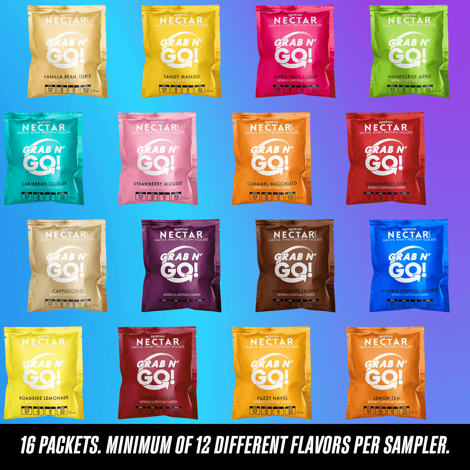 Syntrax Nectar Variety Sampler, 16 Single Packets - Walmart.com