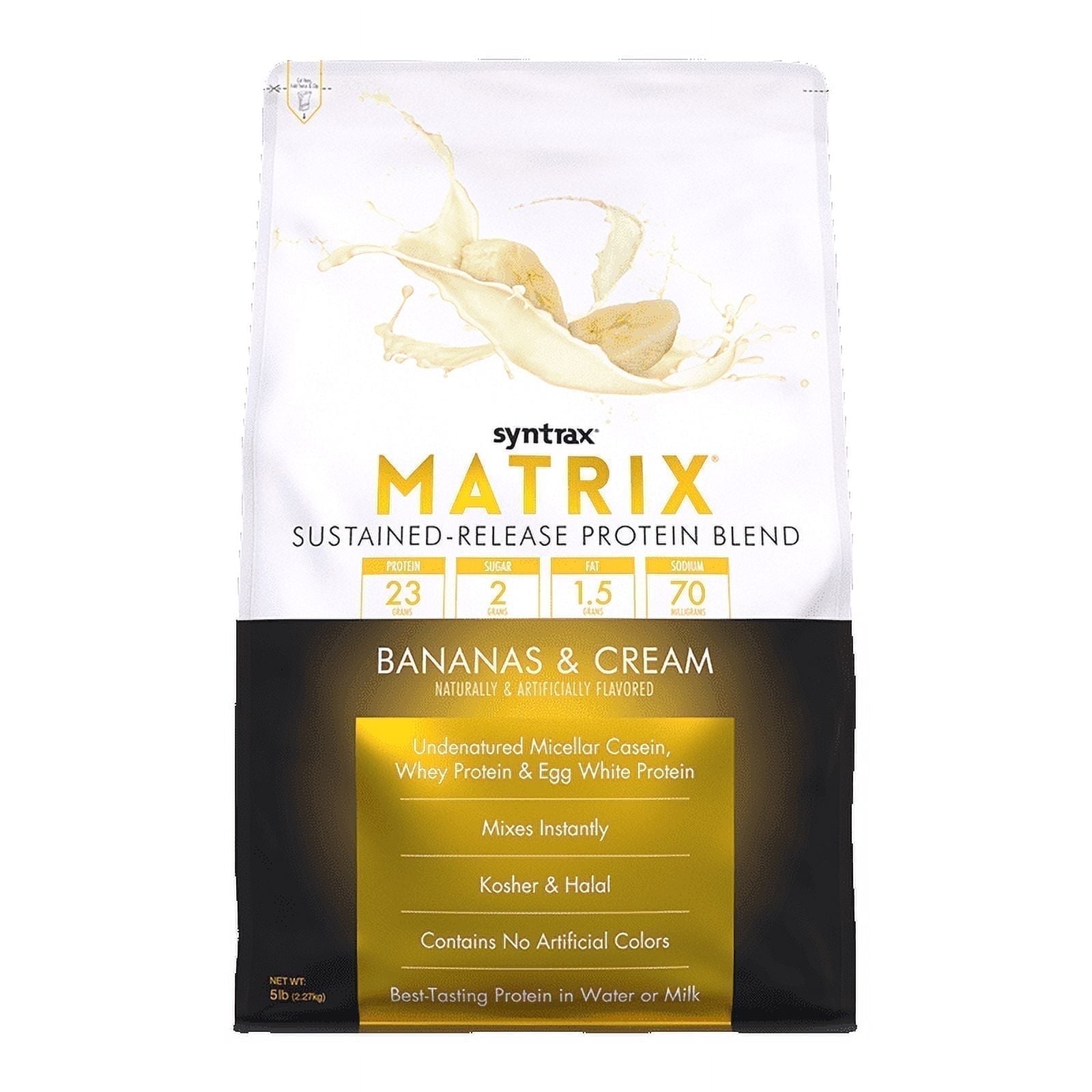 Syntrax Nutrition Matrix Sustained-Release Protein Blend Bananas and ...