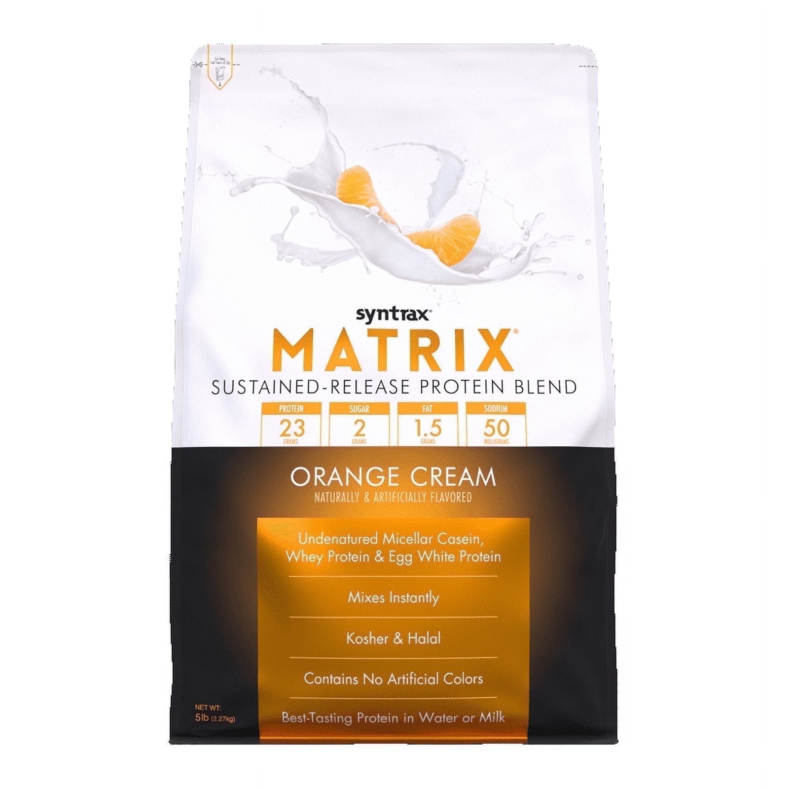 Syntrax Matrix, Orange Cream, 5 lbs - Powerful Sustained-Release ...