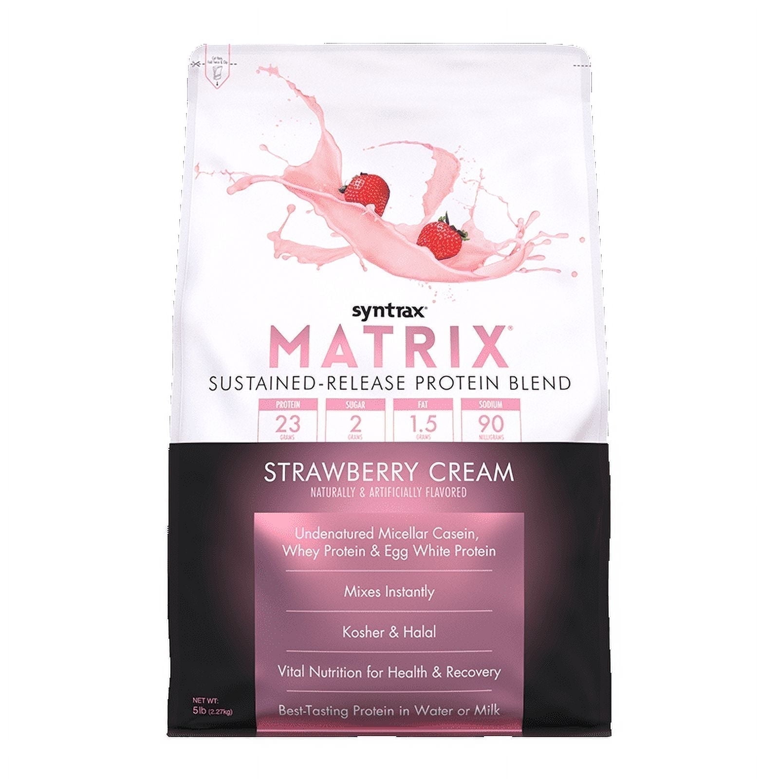 Syntrax Nutrition Matrix Sustained-Release Protein Blend Strawberry ...