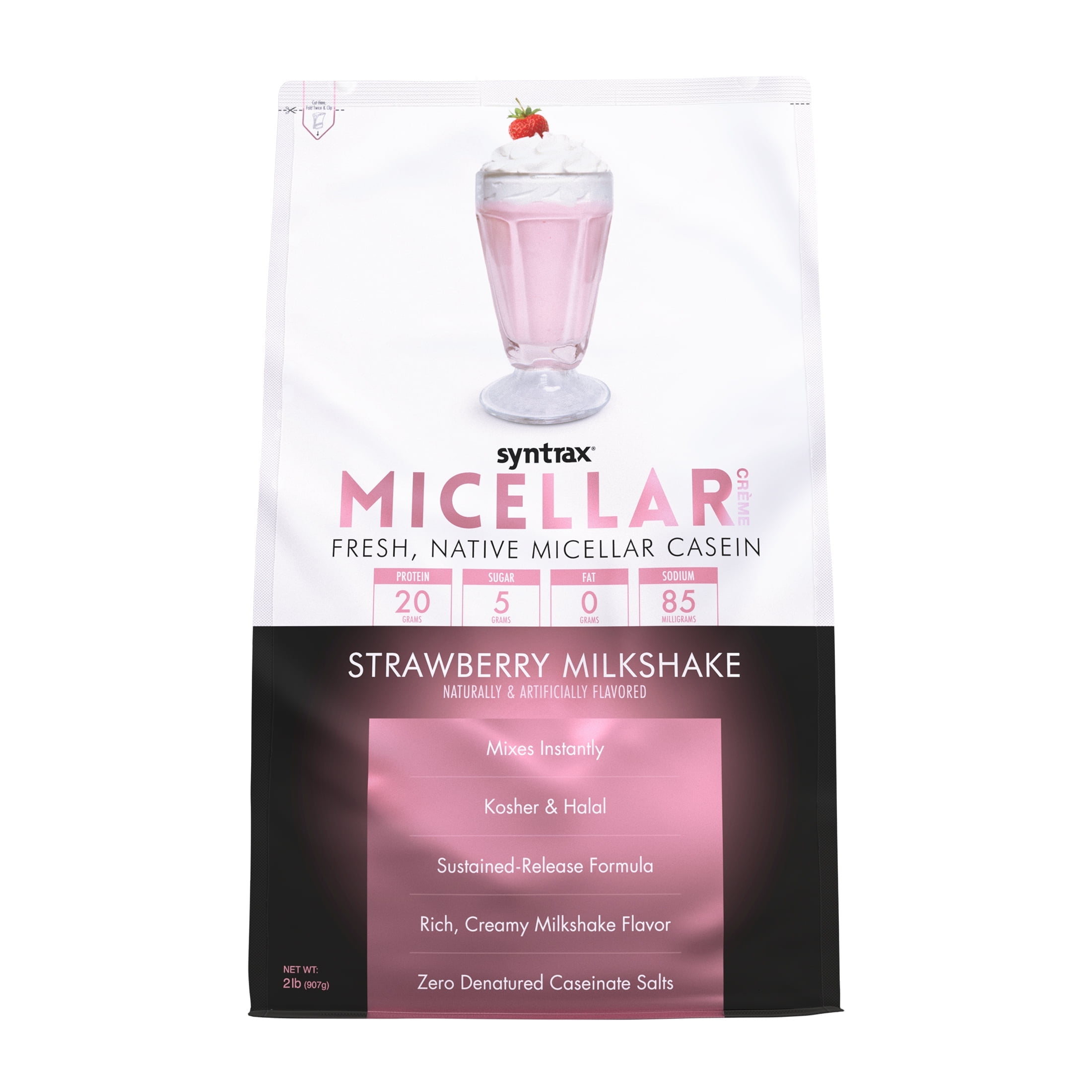 Syntrax Micellar Creme, Strawberry Milkshake, 2 lbs. Fresh Native ...