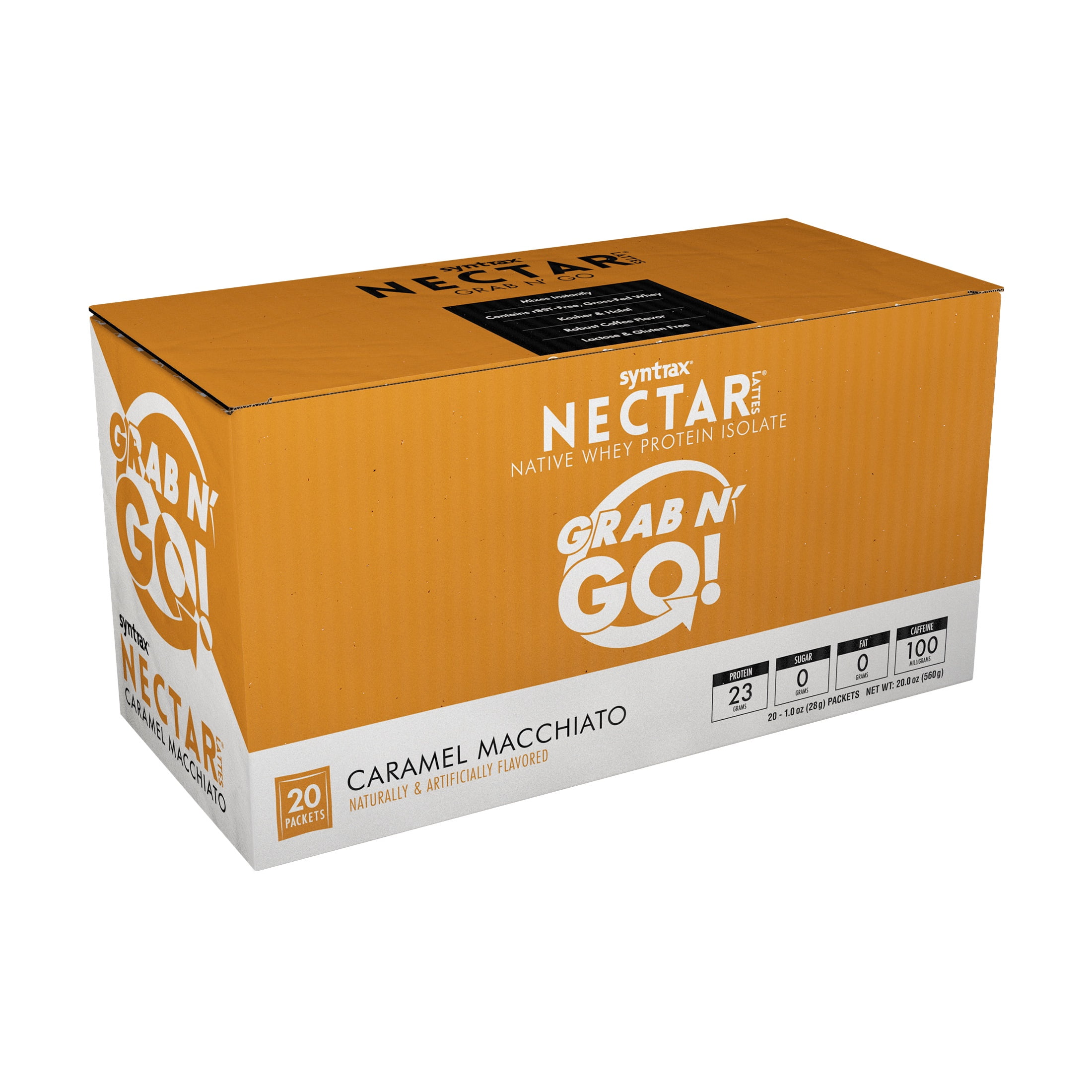 Syntrax Nutrition Nectar Grab N' Go, 100% Whey Protein Isolate Protein ...