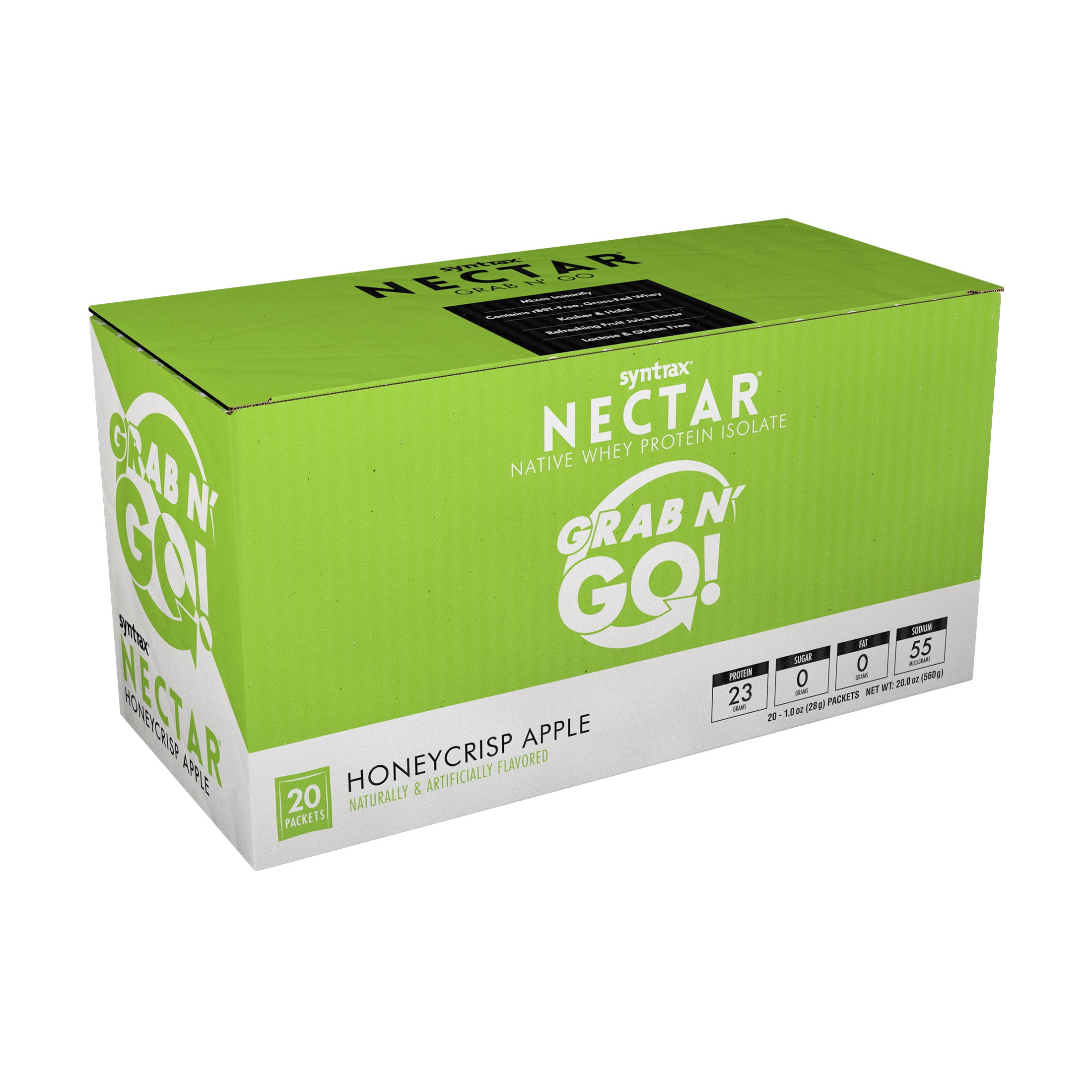 Syntrax Nutrition Nectar Grab N' Go, 100% Whey Protein Isolate Protein ...