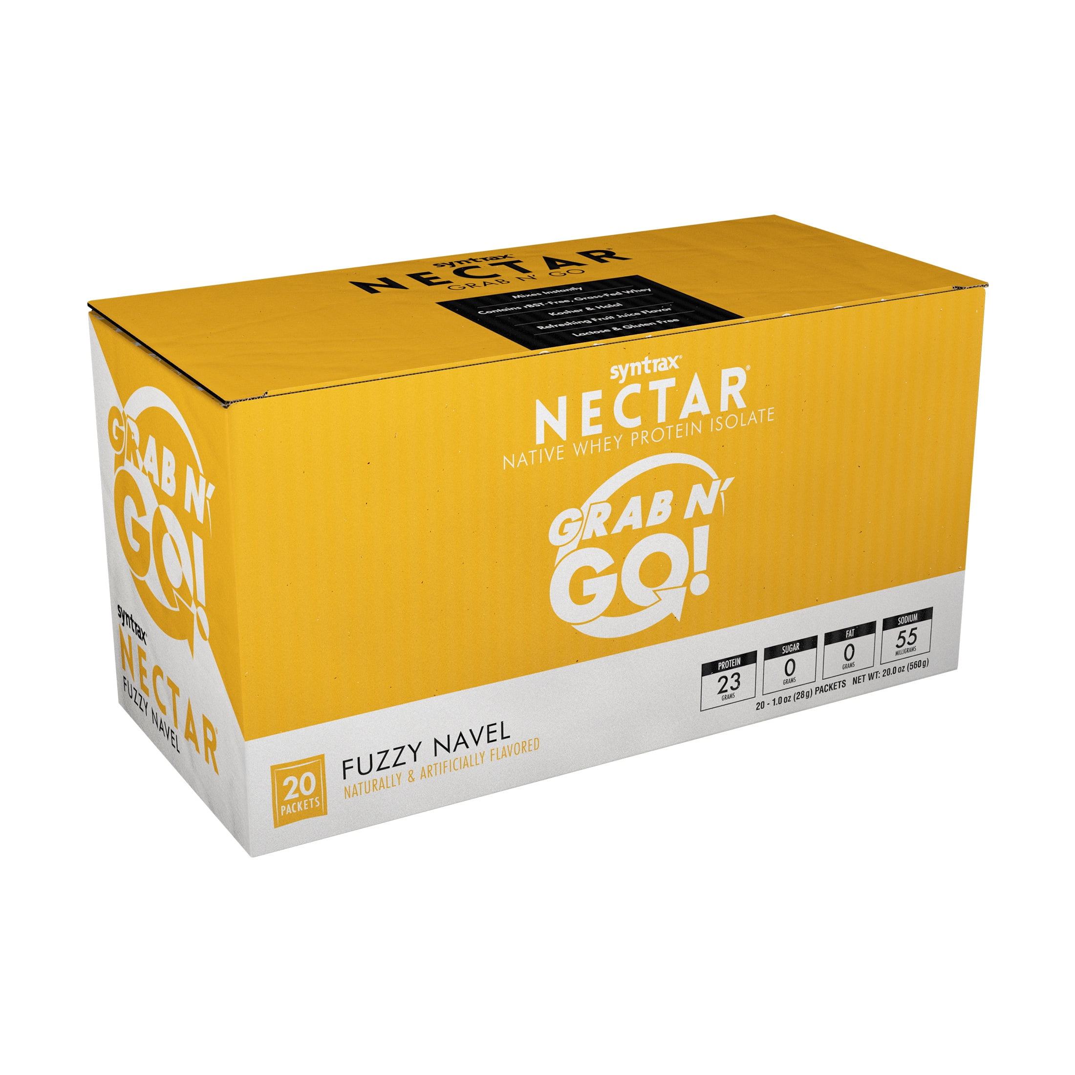 Syntrax Nutrition Nectar Grab N' Go, 100% Whey Protein Isolate Protein ...