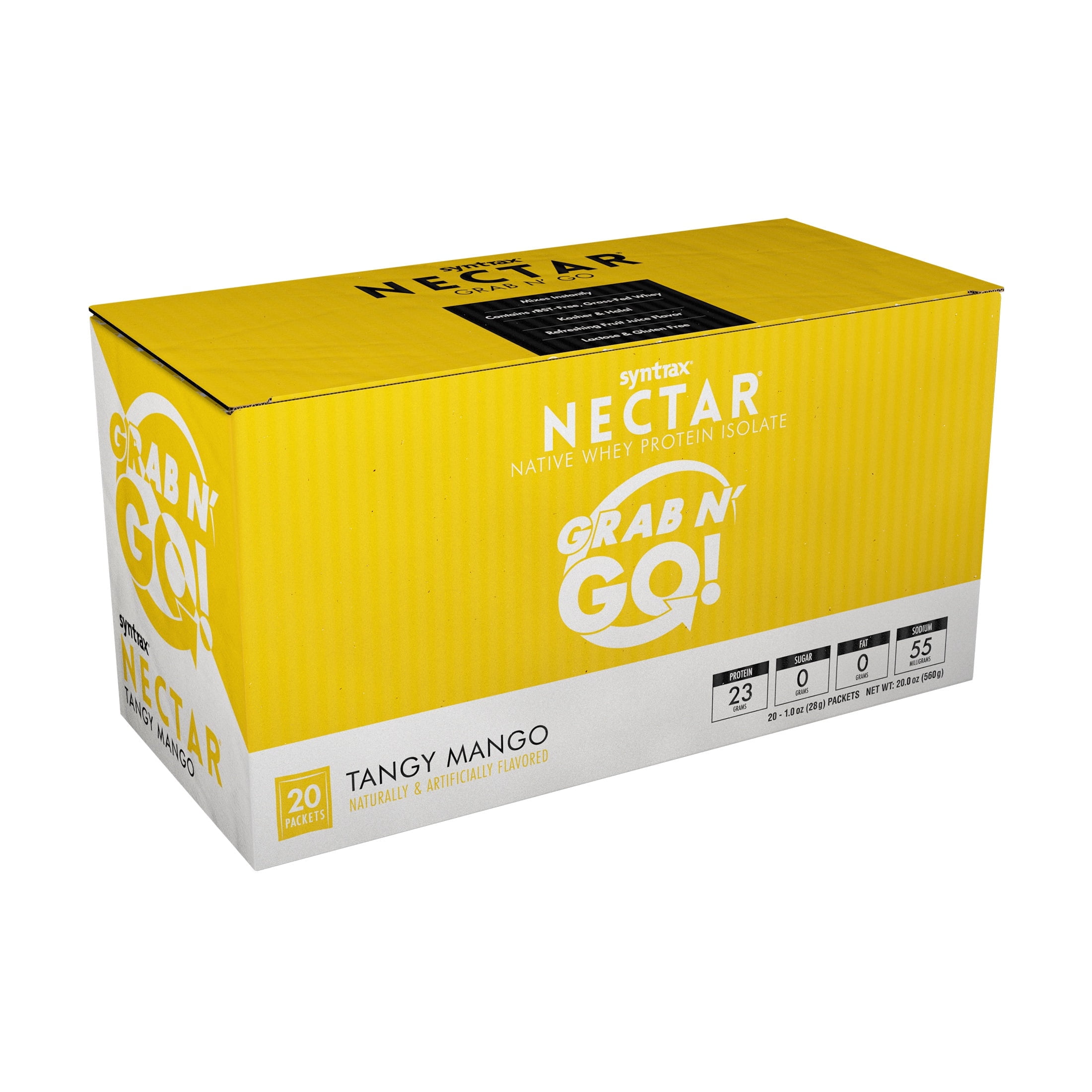 Syntrax Nutrition Nectar Grab N' Go, 100% Whey Protein Isolate Protein ...