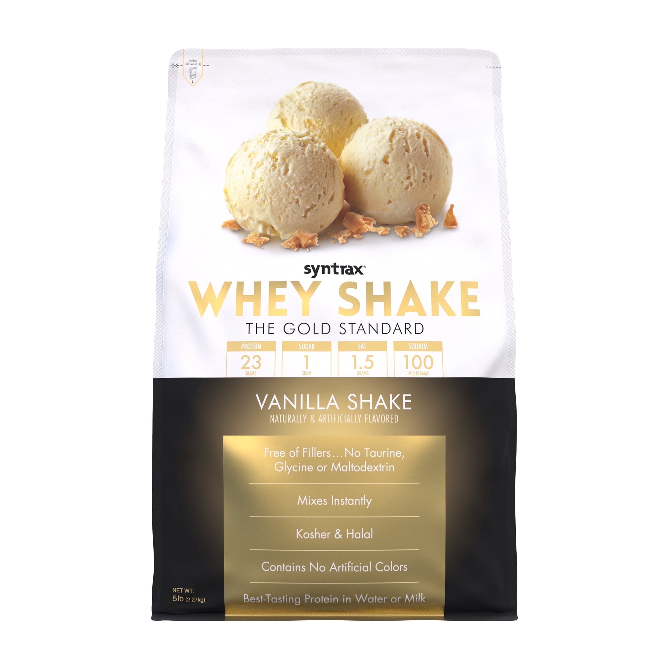 Syntrax Whey Shake, Vanilla Shake, 5 lbs. Cold Filtered, Undenatured ...